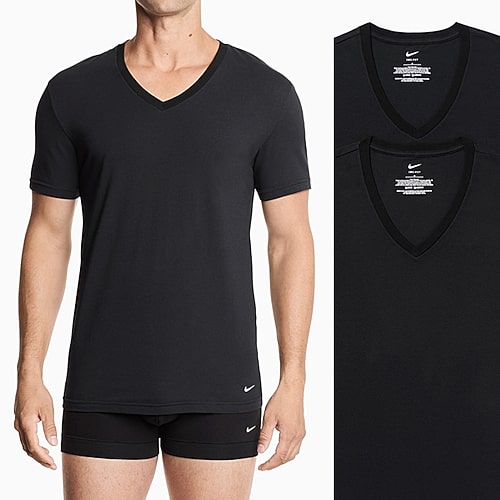 Click here for Nike All Day Cotton Stretch Mens 2 Pack Short Slee... prices