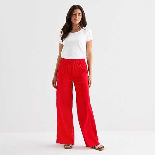 Click here for St. Johns Bay Womens Wide Leg High Rise Pull-On Pa... prices