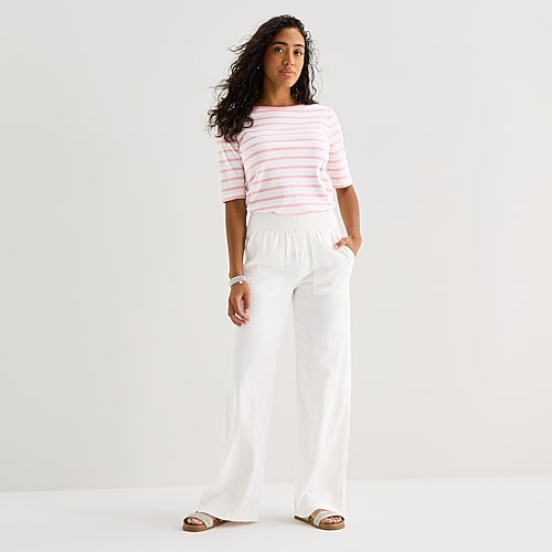 Click here for St. Johns Bay Womens Wide Leg High Rise Pull-On Pa... prices