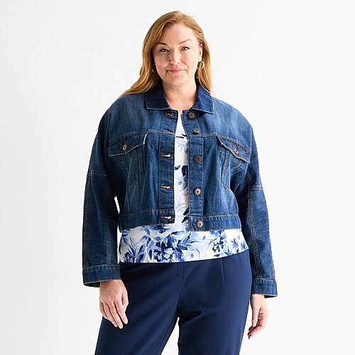 Click here for Liz Claiborne Womens Plus Jacket  4x  Blue prices