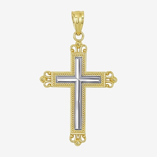 Click here for Cross Unisex Adult 14K Two Tone Gold Cross Pendant... prices