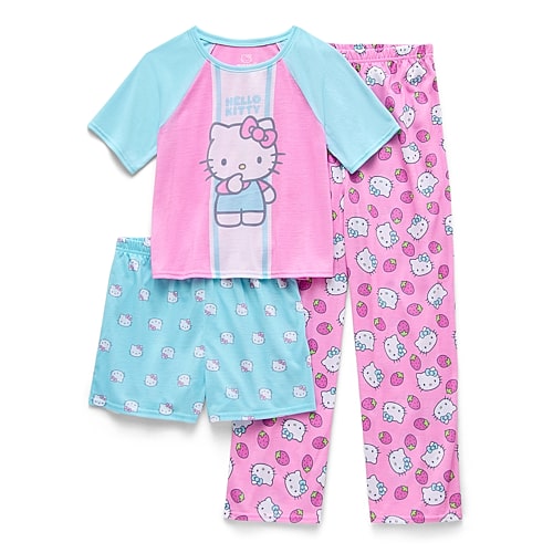 Click here for Hello Kitty Girls 4-10 Three Piece Printed Pajama... prices