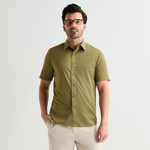Click here for Stylus Mens Short Sleeve Regular Fit Button-Down S... prices