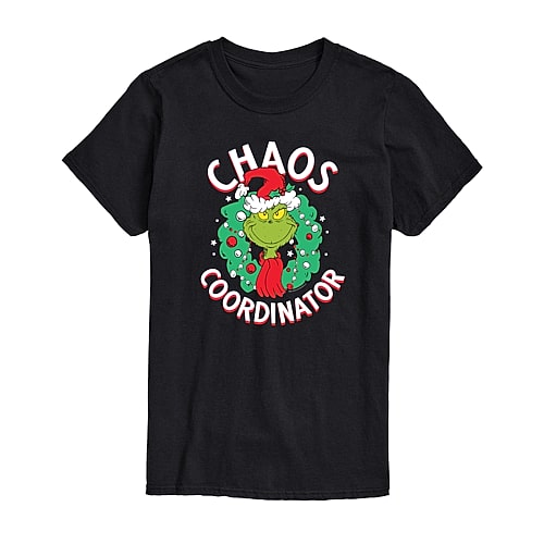Click here for Mens Grinch Graphic T-Shirt  Large Tall  Black prices