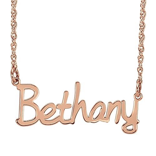 Click here for Personalized 30mm Name Necklace  One Size  Pink prices