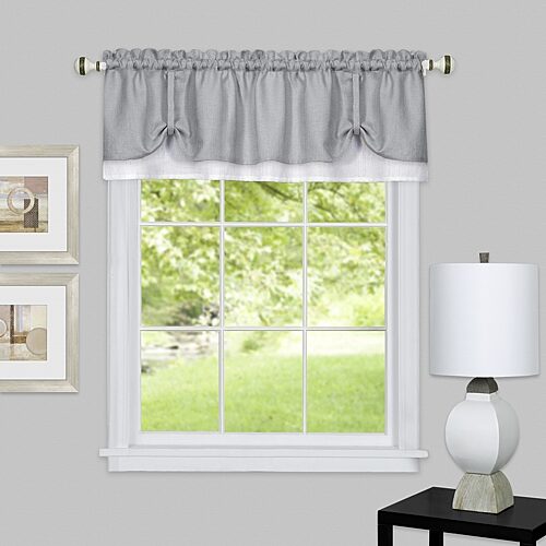 Click here for Achim Darcy Rod Pocket Kitchen Curtain Valance - 5... prices