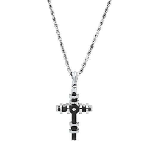 Click here for Mens Diamond Accent Cubic Zirconia Stainless Steel... prices
