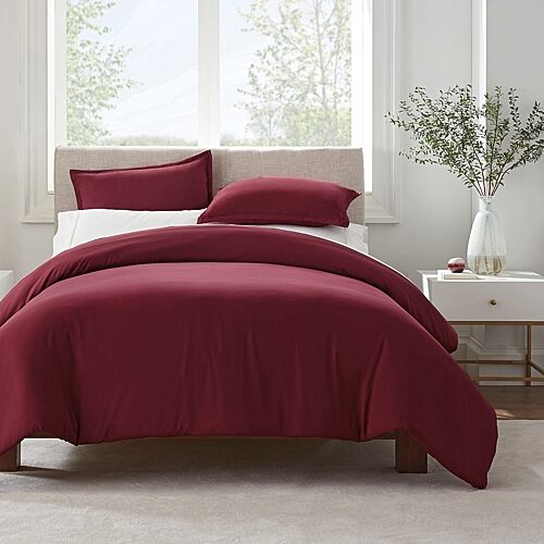 Click here for Serta Simply Clean Duvet Cover  One Size  Purple prices