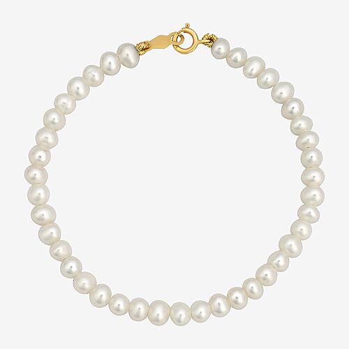 Click here for Girls White Cultured Freshwater Pearl 14K Gold Rou... prices