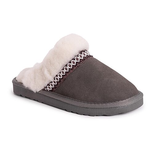 Click here for Muk Luks Womens Slip-On Slippers  9  Gray prices