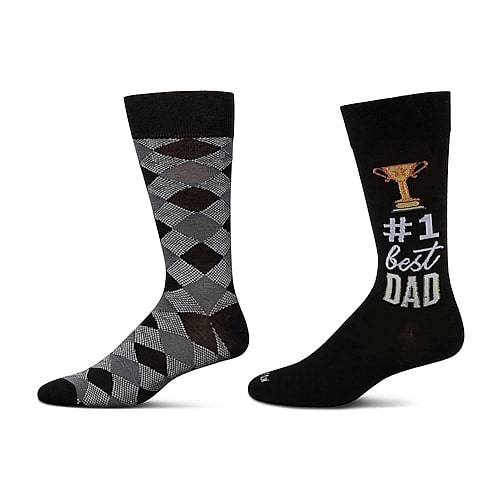 Click here for MeMoi Mens 2 Pair Crew Socks  10-13  Black prices