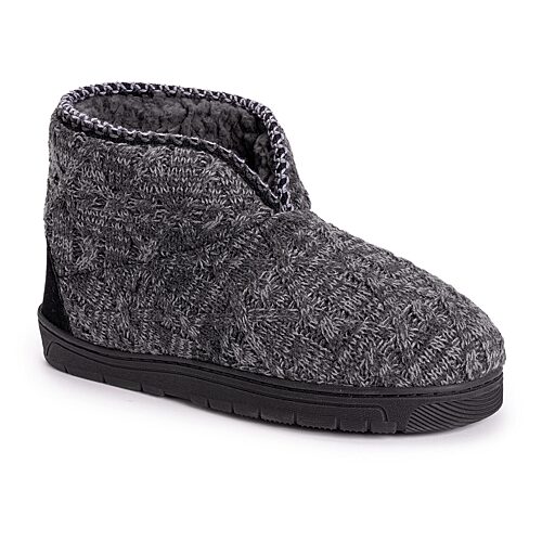 Click here for Muk Luks Mens Bootie Slippers  Small  Gray prices