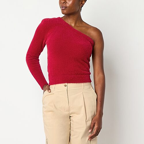 Click here for Worthington Womens Asymmetrical Neck Long Sleeve P... prices