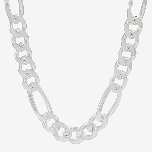 Click here for Made in Italy Mens Sterling Silver 24 Inch Figaro... prices