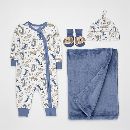 Click here for Baby Essentials Baby Boys 4-pc. Baby Clothing Set... prices