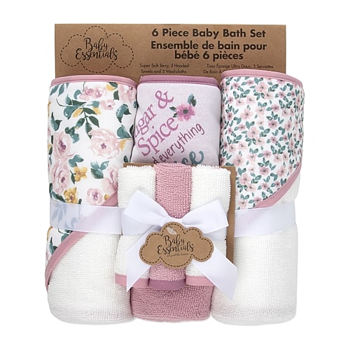 Click here for Baby Essentials 6-pc. Hooded Towel  One Size  Pink prices
