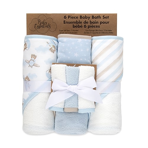Click here for Baby Essentials 6-pc. Bath Towel Set  One Size  Bl... prices