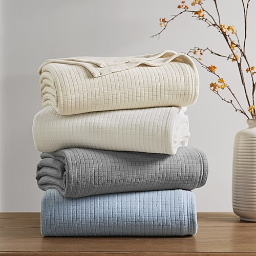 Click here for Madison Park Microfleece Blanket  Twin - Ivory prices