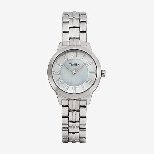 Click here for Womens Timex(R) Silver-Tone Mother of Pearl Dial W... prices