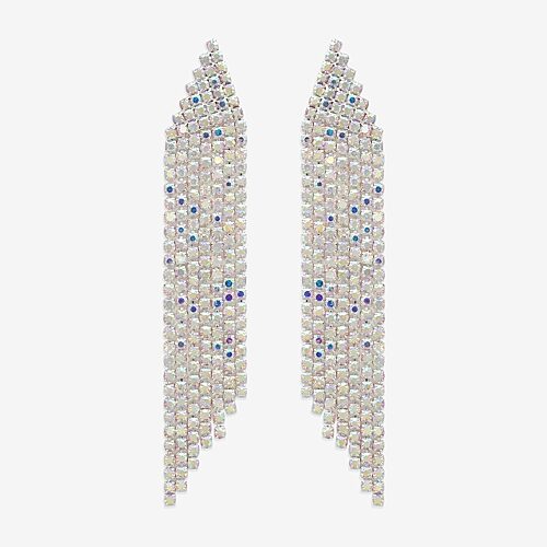Click here for Bijoux Bar Silver Tone Womens Glass Drop Earrings... prices