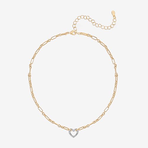 Click here for Bijoux Bar Delicates Two Tone Womens Glass Heart 1... prices