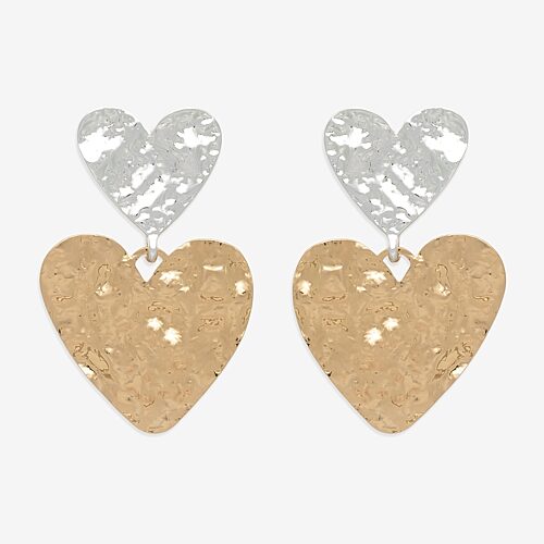 Click here for Bold Elements Gold Tone Womens Heart Drop Earrings... prices