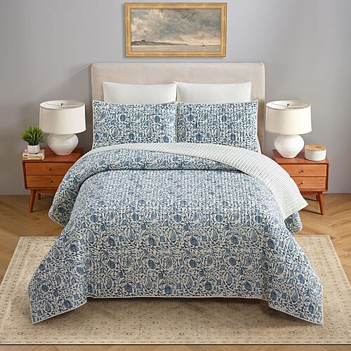 Click here for Modern Heirloom Eden Gauze 3-pc. Paisley Quilt Set... prices