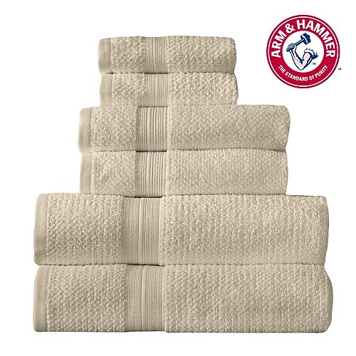ARM & HAMMER Quick Dry Bath Towel Set  One Size  Beige