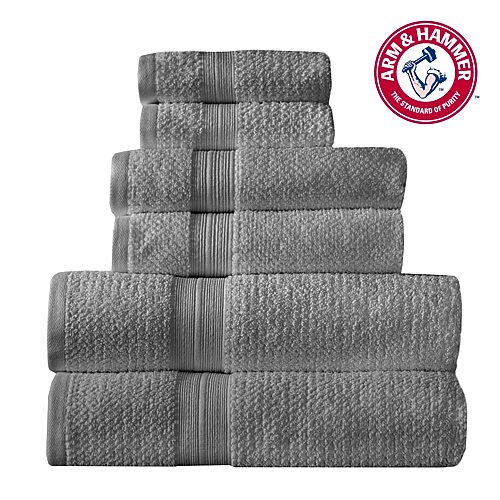 ARM & HAMMER Quick Dry Bath Towel Set  One Size  Gray
