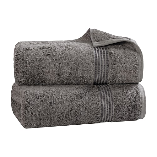 SUPERIOR Heritage Collection | Luxury Egyptian Cotton 2-pc. Bath Sheet  One Size  Black