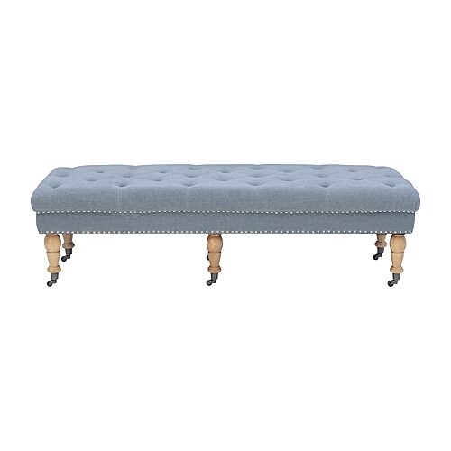Click here for Tufted & Nailhead Accent Bench  One Size  Blue prices