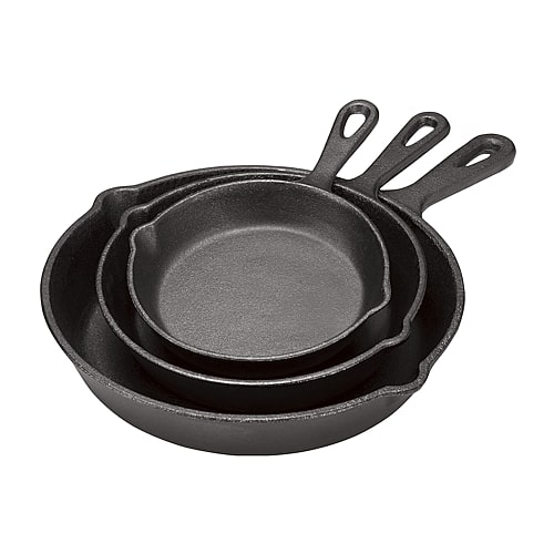 Click here for Cooks 3-pc. Cast Iron Fry Pan Set  One Size  Black prices