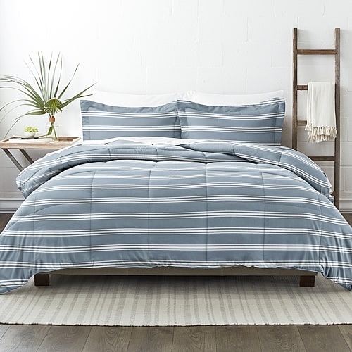 Click here for Ienjoy Home Ultra Soft Stripe Reversible Comforter... prices