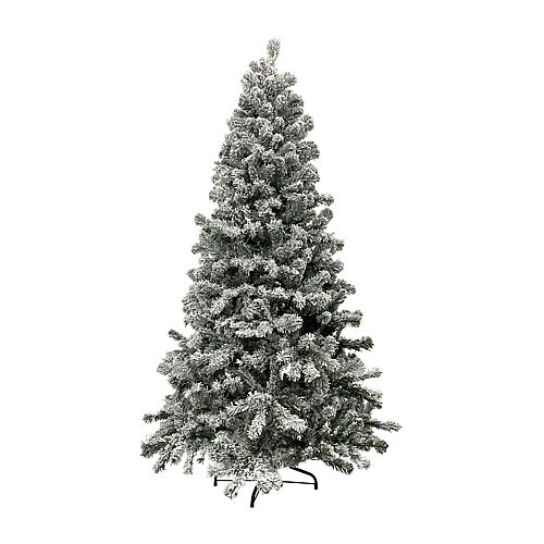 Northlight Heavily Madison Artificial Unlit 6 1/2 Foot Flocked Pine Christmas Tree  One Size  Green