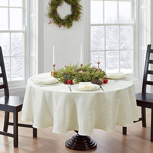 Click here for Elrene Poinsettia Elegance Jacquard Holiday Tablec... prices