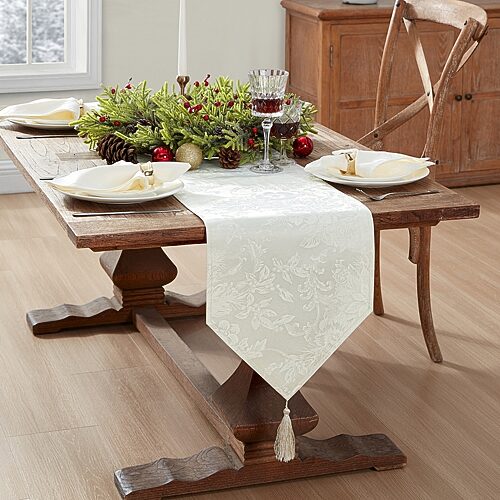 Click here for Elrene Poinsettia Elegance Jacquard Holiday Table... prices