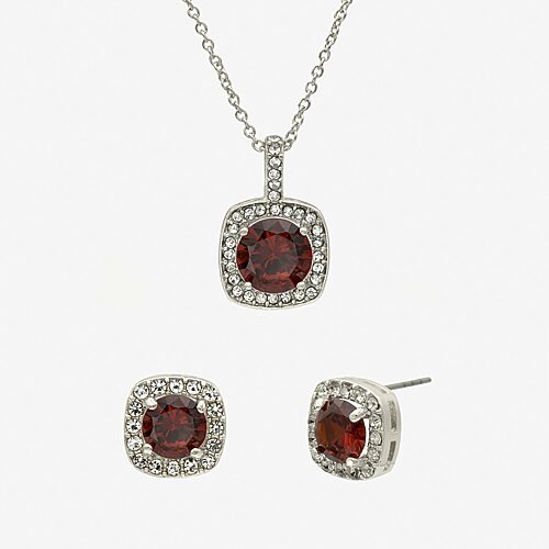 Click here for Sparkle Allure Womens Red Cubic Zirconia Pure Silv... prices