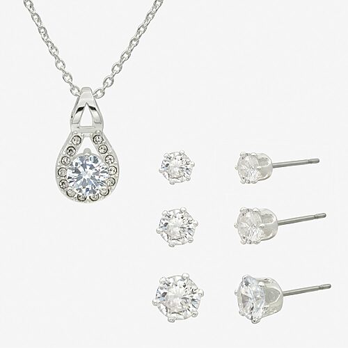 Click here for Sparkle Allure Womens Cubic Zirconia Pure Silver O... prices