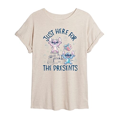 Click here for Stitch Just Here For The Presents Womens Crew Neck... prices