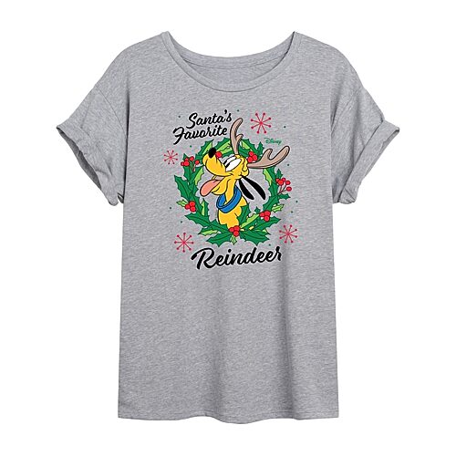 Click here for Pluto Reindeer Tee Womens Crew Neck Short Sleeve P... prices