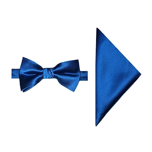 Click here for J. Ferrar Solid Bow Tie Set  One Size  Blue prices