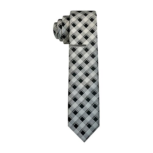Click here for J. Ferrar Checked Tie  One Size  Black prices