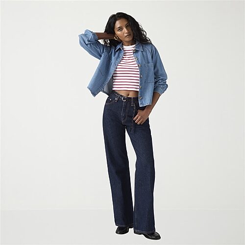 Click here for Levis Juniors Middy Loose Mid Rise Bootcut Jeans -... prices