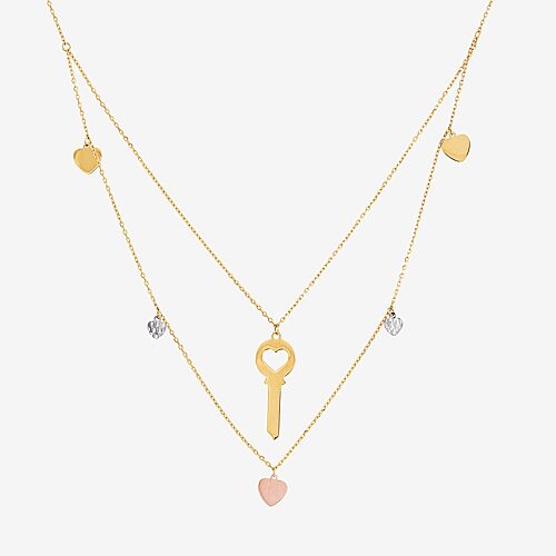 Click here for Limited Quantities! Womens 10K Tri-Color Gold Hear... prices