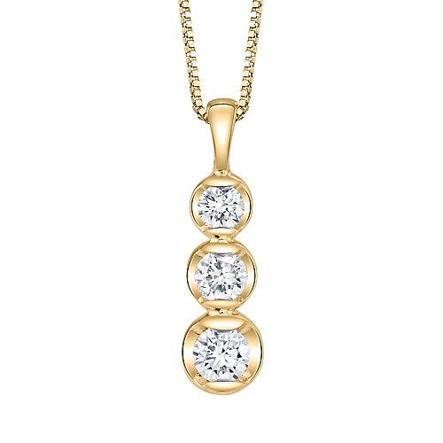 Click here for Bezel Set 3-Stone Linear Womens 1/8 CT. T.W. Natur... prices