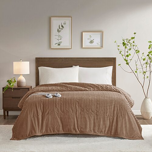 Click here for Serta Corded Plush Heated Blanket  One Size  Brown prices