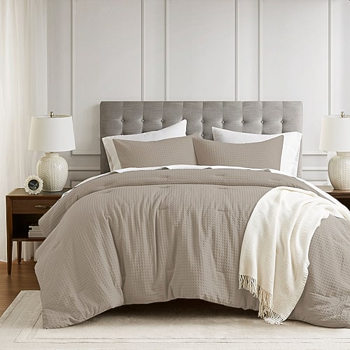 Click here for 510 Design Mina Waffle Weave Textured Midweight Co... prices