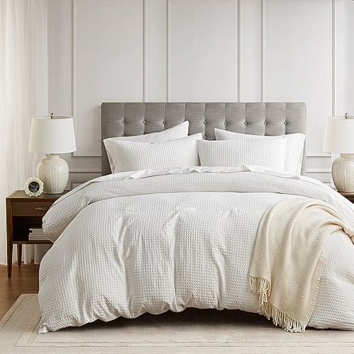 Click here for 510 Design Mina Waffle Weave Textured Duvet Cover... prices