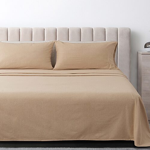 Click here for Linery Heathered Solid Flannel Sheet Set  One Size... prices