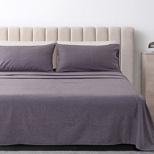 Click here for Linery Heathered Solid Flannel Sheet Set  One Size... prices